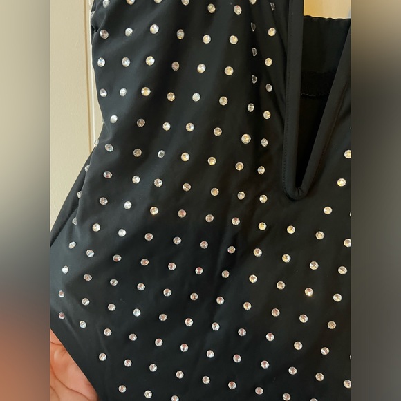Swim | Gianni Bini Glitz Gem Embellished Vwire Plunge One Piece ...
